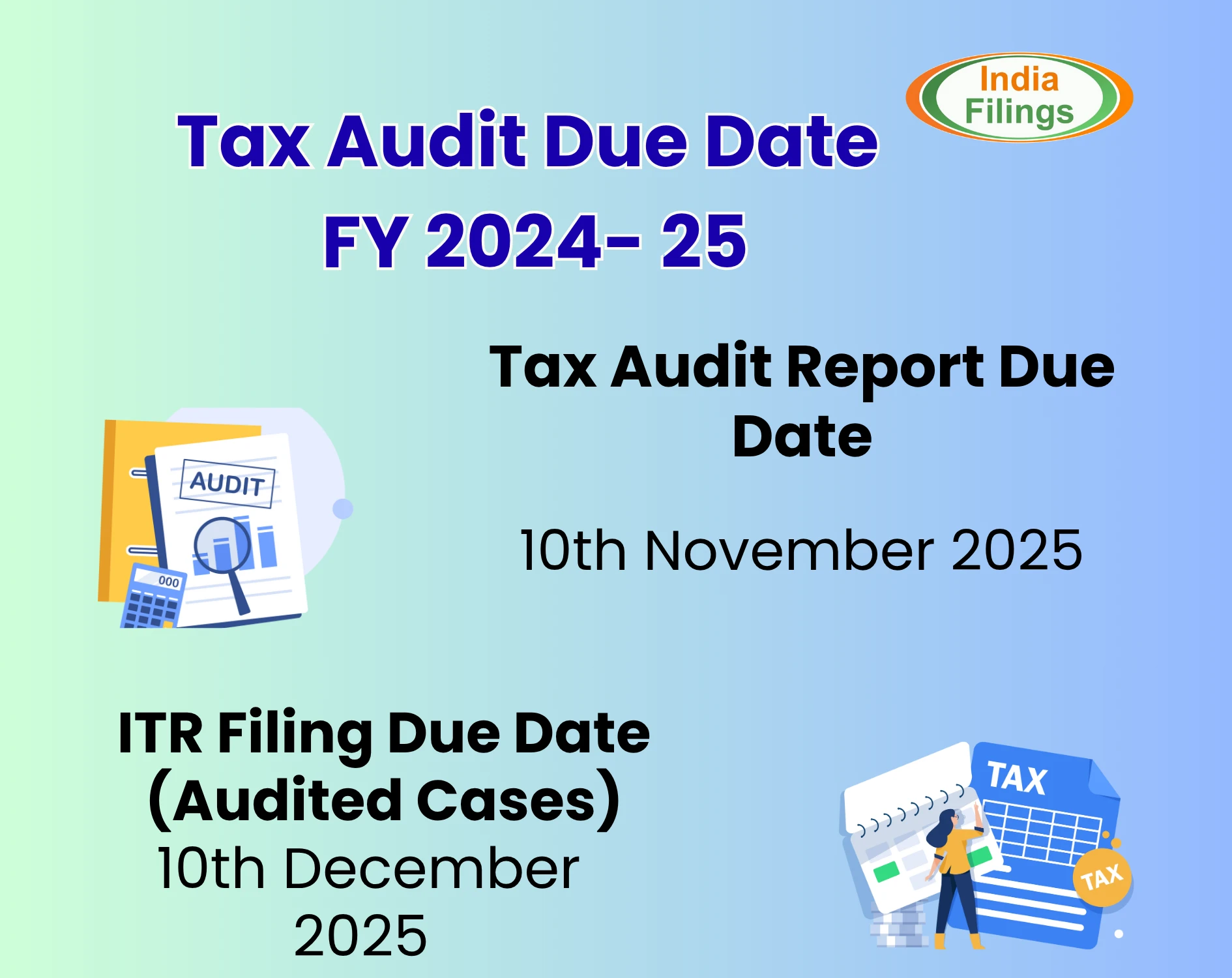 CBDT Extends Tax Audit Report & ITR Filing Deadlines for AY 2025-26