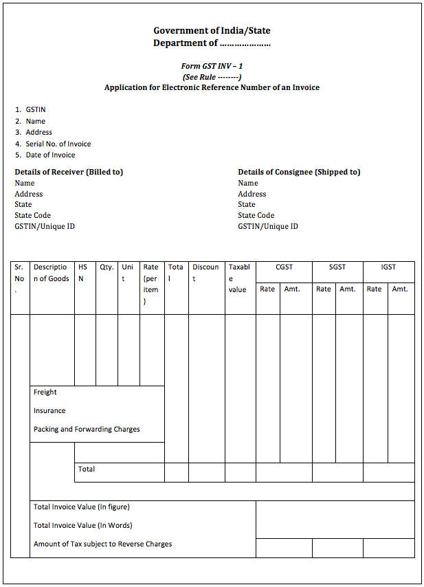 Gst Tax Invoice Number Rules Templates Printable Free