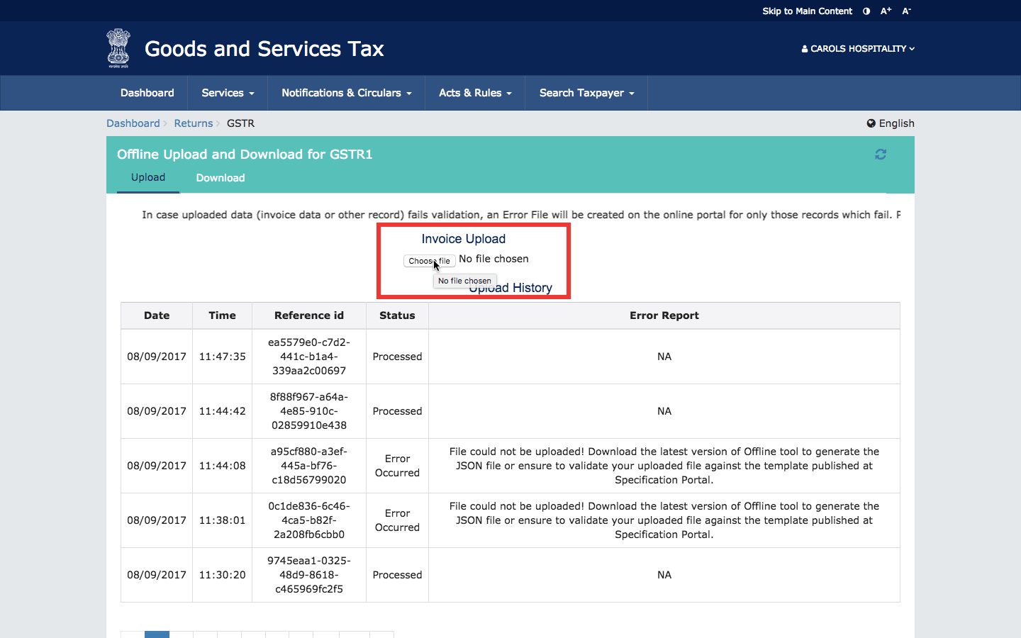 How to Upload JSON File on GST Portal?