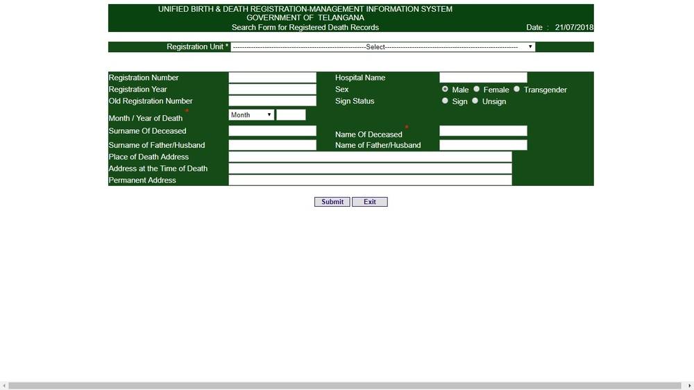 Death Certificate Procedure Application In Telangana IndiaFilings