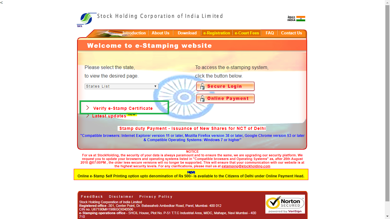 Punjab eStamp Paper - Online Purchase Procedure - IndiaFilings