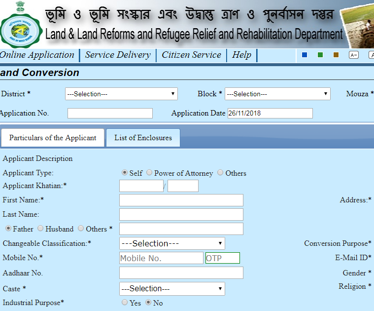 West Bengal Land Conversion - Procedure & Fees - IndiaFilings