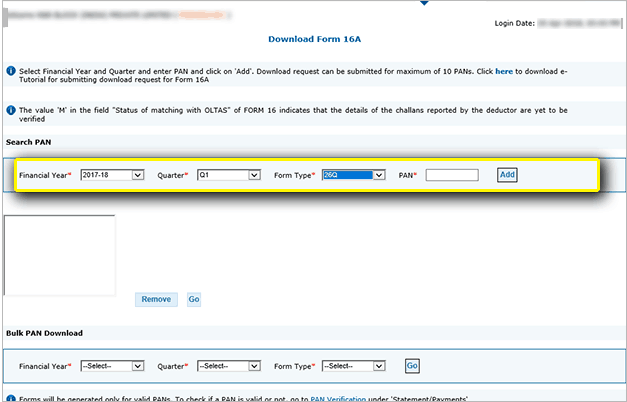 Form 16A: How to Get and Fill Form No.16A? - IndiaFilings