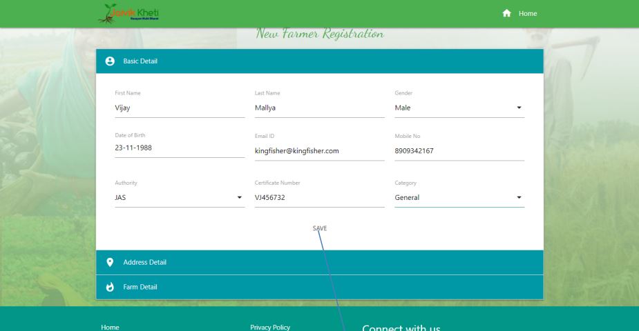 Jaivik Kheti Portal - User Registration Procedure - IndiaFilings