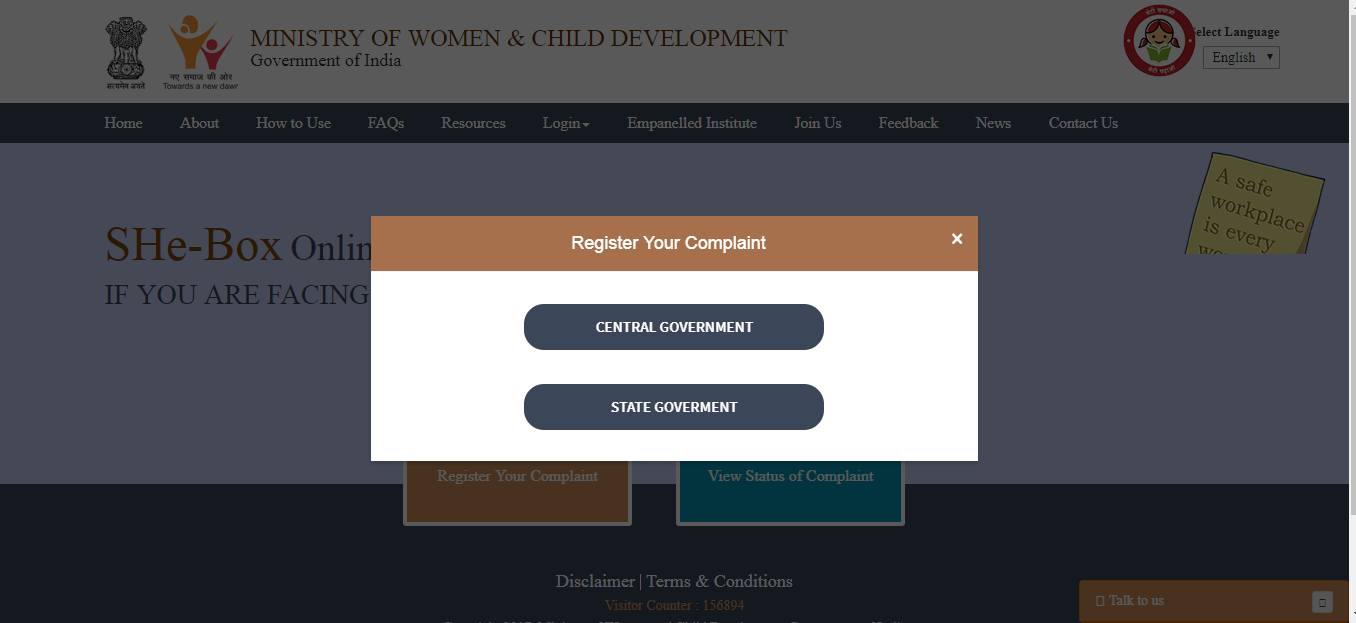 Sexual Harassment Electronic Box (SHe-box) - IndiaFilings