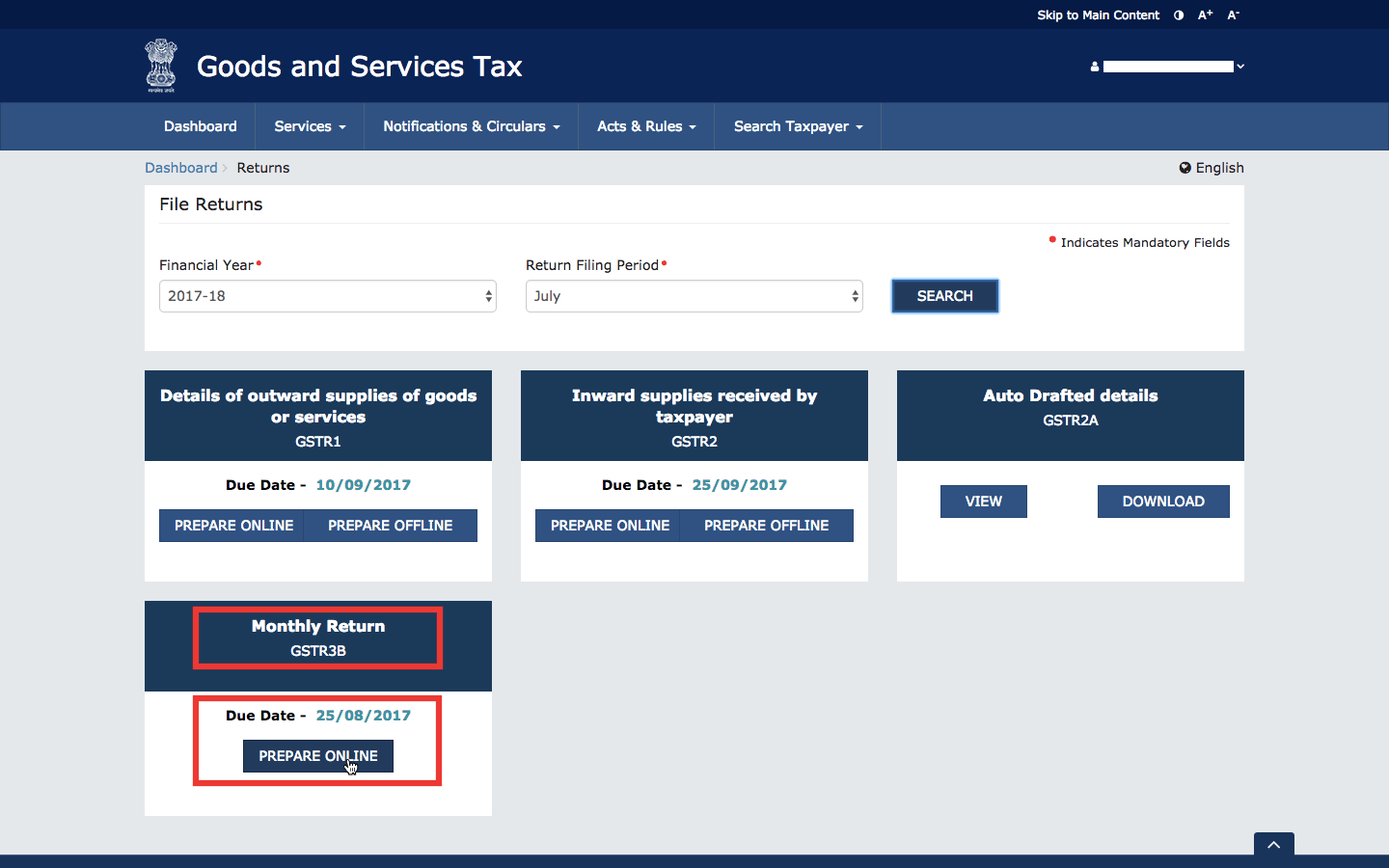 How to file GSTR 3b Nil Return - IndiaFilings